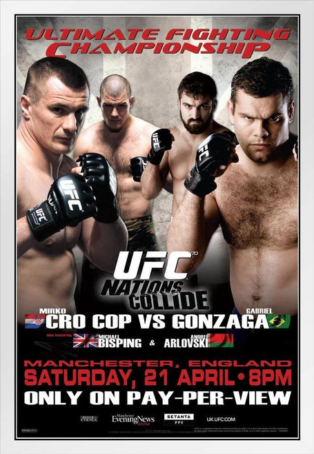 Official UFC 70 Mirko Cro Cop vs Gabriel Gonzaga Sports White Wood ...