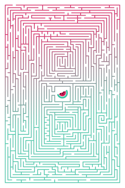 Ultimate Watermelon Maze Poster For Kids or Adults Family Activity ...