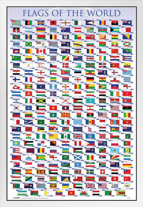 Flags of the World Classroom Educational Chart Nations National ...