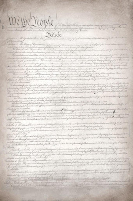 Laminated Constitution of The United States America Historical Document ...