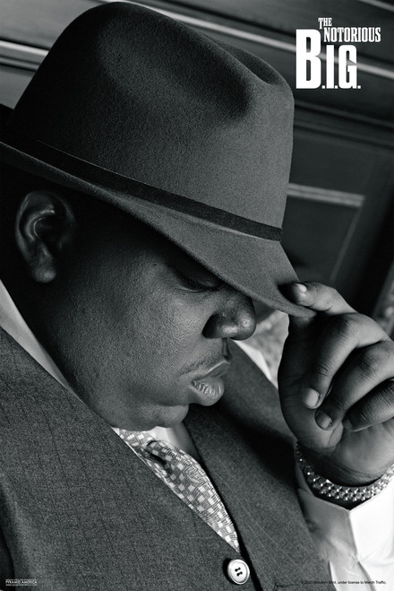 Notorious BIG Portrait With Hat Biggie Smalls Rapper Hip Hop Music 90s ...