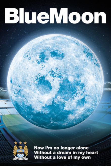 Manchester City Blue Moon Football Soccer Sports Cool Wall Art Print ...
