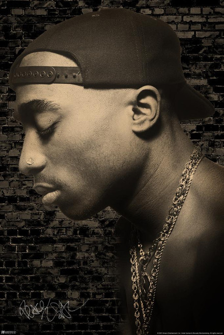 Laminated Tupac Posters 2Pac Poster Peace and Love Handwriting 90s Hip ...