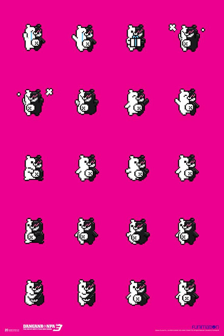 Laminated Danganronpa Monokuma Pixel Art Video Game Gamer Gaming ...