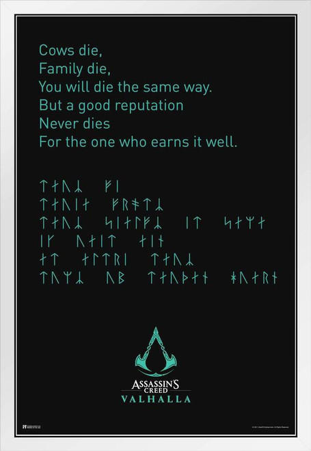 Assassins Creed Valhalla Merchandise A Good Reputation Never Dies Poem ...