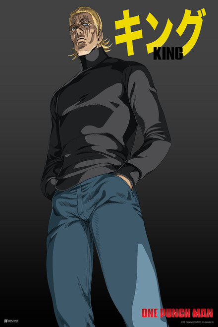 One Punch Man Anime Poster King Cool Aesthetic Modern Wall Art Graphic ...