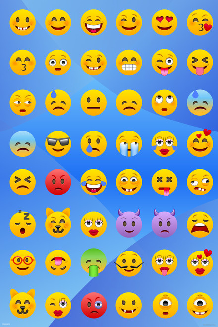 Emoji Mania! Funny Emotional Icons How You Feeling Cool Wall Decor Art ...