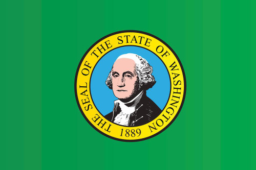 Laminated Washington State Flag Olympia Seattle Seahawks Mt Rainier ...