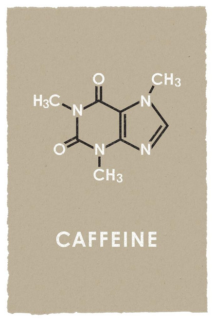 Caffeine Coffee Molecule Science Brown Funny Cool Wall Art Print Poster ...