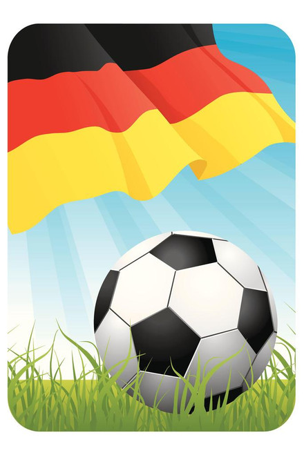 Laminated Germany Soccer Ball And Flag Sports Poster Dry Erase Sign ...
