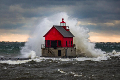 Laminated Grand Haven South Pierhead Inner Light Photo Photograph ...