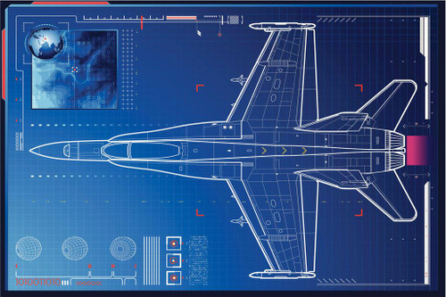 Laminated Air Force Monitoring Advanced Tactical Fighter Poster Dry ...