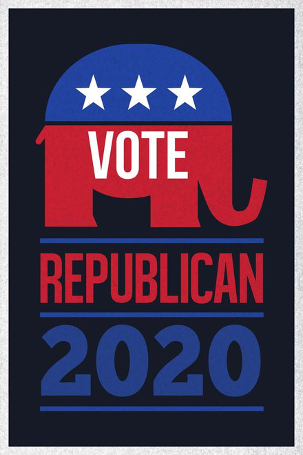 Laminated Vote Republican 2018 Dark Retro Campaign Poster Dry Erase ...