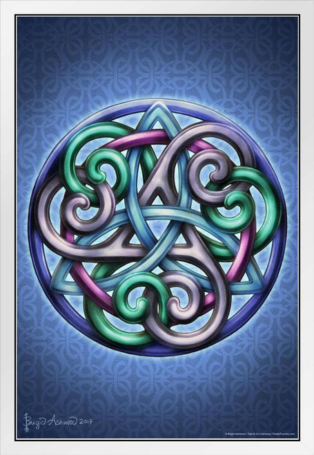 Celtic Grace by Brigid Ashwood White Wood Framed Wall Art 14x20 ...