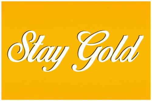 Laminated Stay Gold Solid Gold Poster Dry Erase Wall Art 16x24 - Poster ...