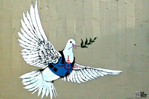 Bulletproof Dove Banksy Cool Wall Decor Art Print Poster 18x12 - Poster ...