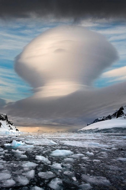 Laminated Lenticular Cloud Formation Over Antarctica Photo Photograph ...
