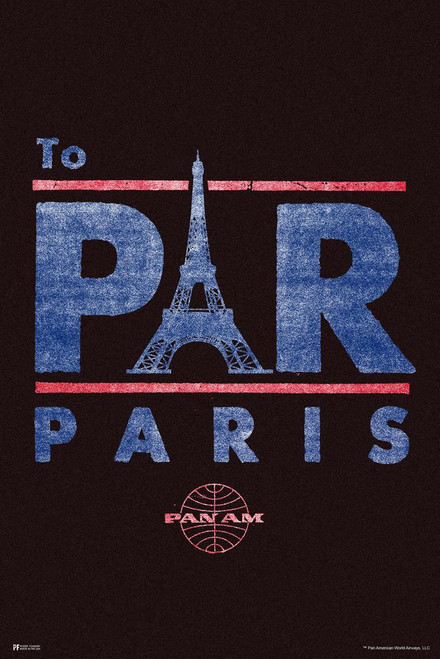 Paris PAR Airport Eiffel Tower France Pan Am Logo American Vintage ...