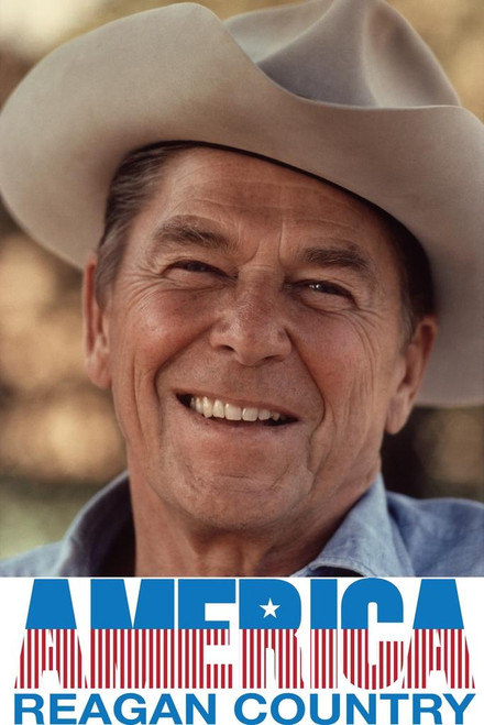 Laminated Reagan Country Ronald Reagan Retro Campaign Poster Dry Erase ...