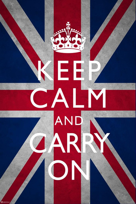 Keep Calm and Carry On Union Jack Flag World War II Propaganda ...