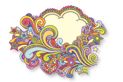 Artistic Colorful Doodle Design Illustration Cool Wall Art Print Poster ...