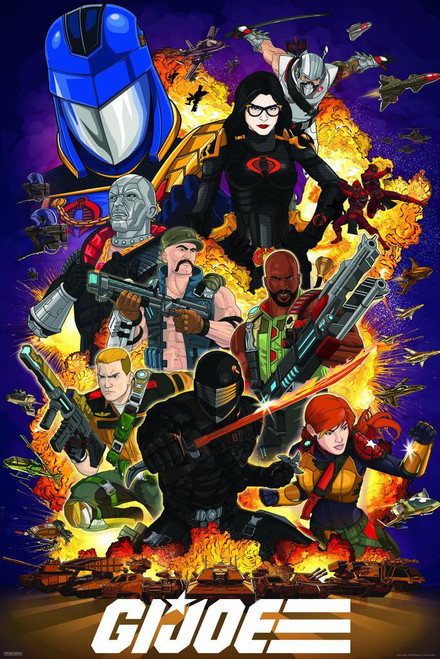 Laminated GI Joe Retro 80s Animated Cast Characters Print Poster 24x36 ...