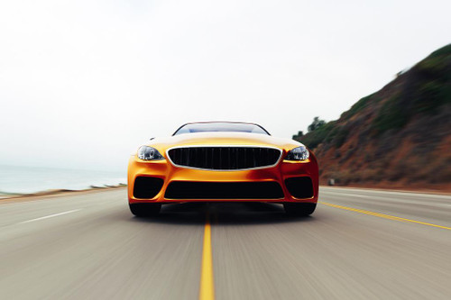 car view from side 3D Cool Wall Art Print Poster 24x36 - Poster Foundry
