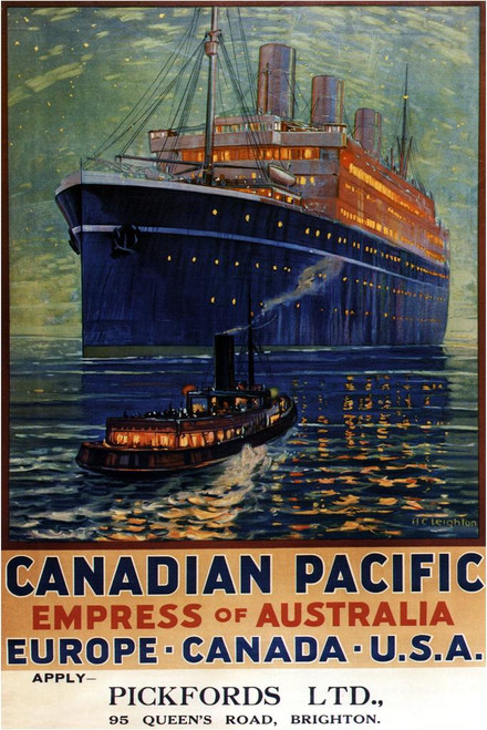 Canadian Pacific Empress of Austrailia Ocean Liner Ship Vintage Ad Cool ...