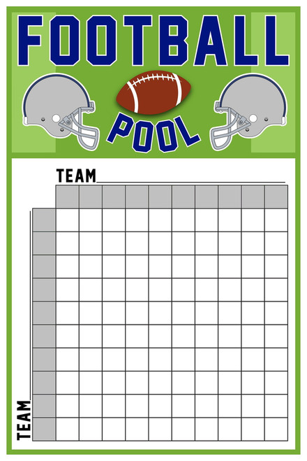 Football Squares Board Game DAL Cool Wall Art Print Poster - Poster Foundry