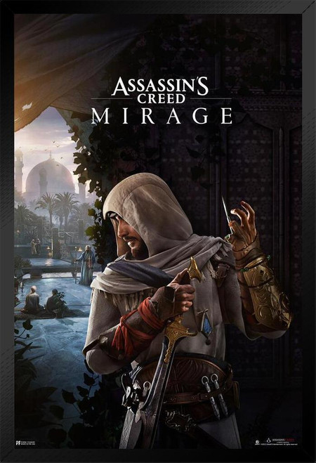 Assassins Creed Mirage Poster Black Wood Framed Poster 14x20 - Poster ...