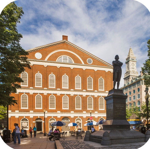 Boston Samuel Adams Statue Faneuil Hall Premium Drink Coaster Resin ...