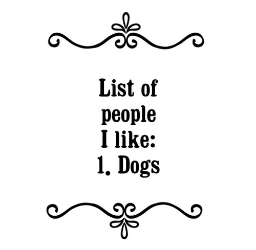 GGZ196 List Of People I Like Dog Premium Drink Coaster Resin With Cork ...