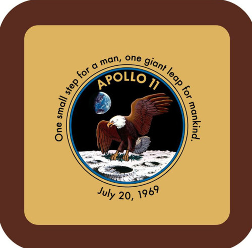 NASA Apollo 11 One Small Step Quote Retro Premium Drink Coaster Resin ...