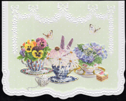 SET OF 3 - Pansy Teacups Portfolio Boxed Note Cards by Carol Wilson. 10 ...