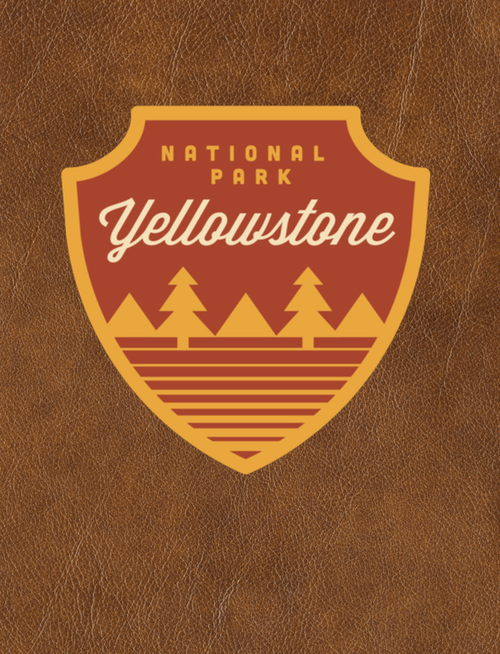SET OF 3 - Yellowstone National Park Shield Badge Patch Logo Box of 10 ...