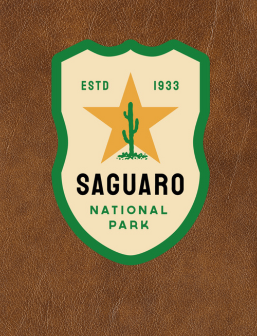 SET OF 3 - Saguaro National Park Badge Patch Logo Established 1933 Box ...