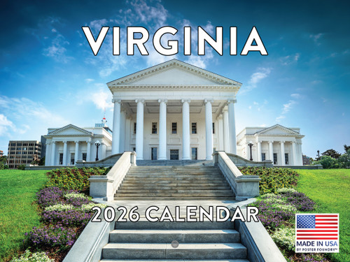 Virginia Calendar 2026 Wall 12 Month Monthly VA Scenic Souvenirs ...