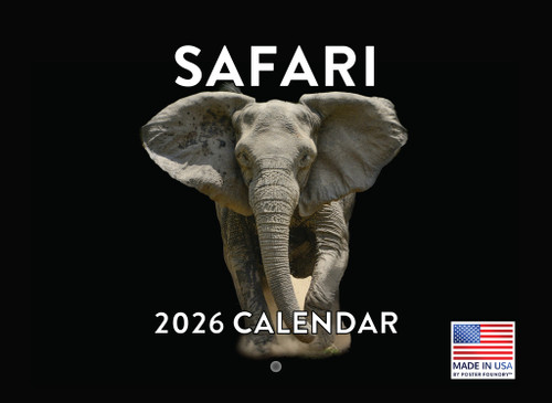 Safari Calendar 2026 Wild Animals Monthly Wall Calender 12 Month ...