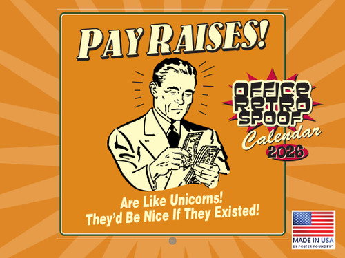 Retrospoofs Funny Office Calendar 2026 Monthly Wall Calender 12 Month ...