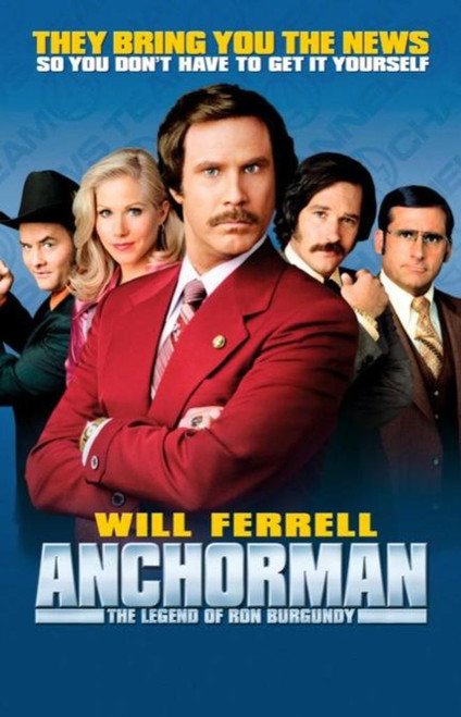 Laminated Anchorman Cast Poster 11x17 - Poster Foundry