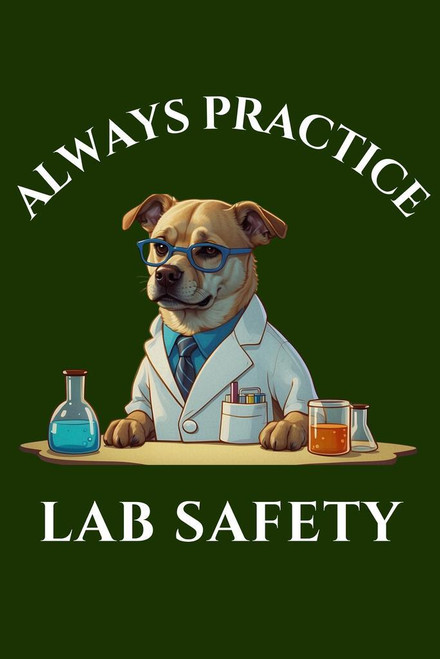 Laminated Always Practice Lab Safety Labrador Dog Laboratory Funny ...