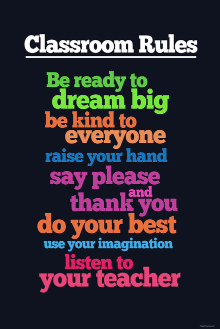 Classroom Rules Be Ready To Dream Big Educational Rules Teacher ...