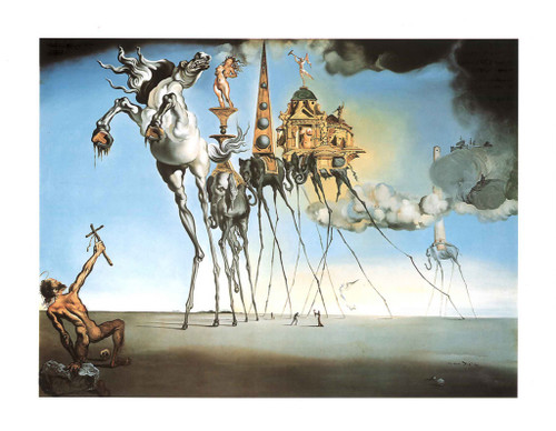 Salvador Dali The Temptation of St. Anthony Thick Cardstock Poster 12x9 ...
