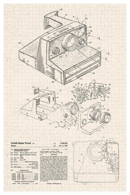 Laminated Instant Camera Design Official Patent Diagram Photo ...