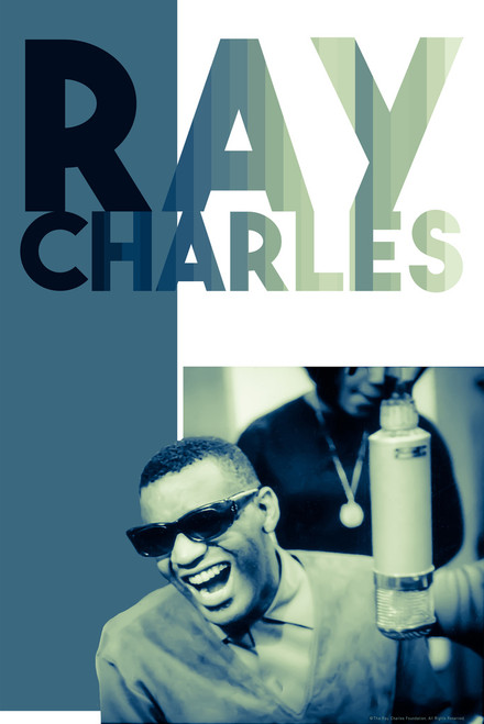 Ray Charles Green Tint Retro Music Cool Wall Art Print Poster 12x18 ...