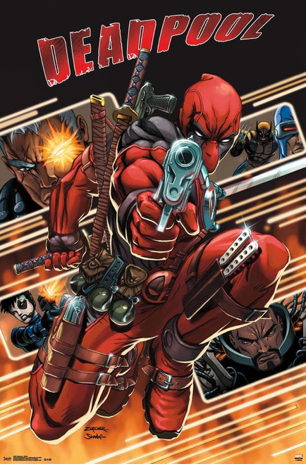 Deadpool Attack Gun Comic Book Cool Wall Decor Art Print Poster 22x34 ...