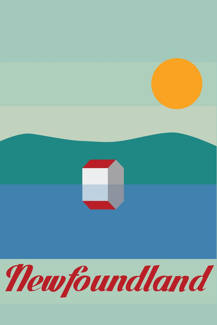 Laminated Retro Style Newfoundland Travel Poster Dry Erase Wall Art ...