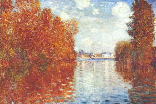 Laminated Claude Monet Autumn Effect at Argenteuil Impressionist Art ...
