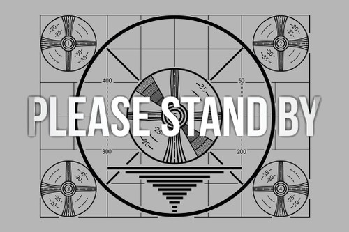 Laminated Please Stand By Test Pattern Classic Vintage TV Broadcast ...