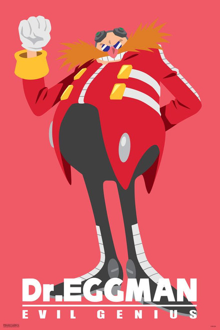 Laminated Sonic the Hedgehog Dr Eggman Sega Video Game Gaming Poster ...